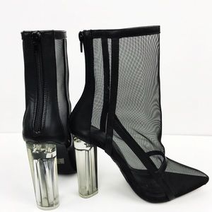 Shoes | Black Mesh Booties | Poshmark